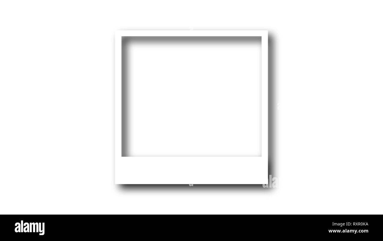 Simple photo frame are in space, 3d rendering computer generated ...