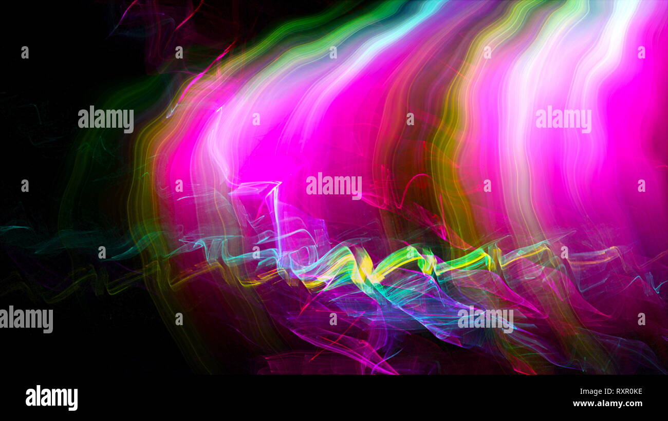 Radiation abstraction with light - distortion of space with shiny ...