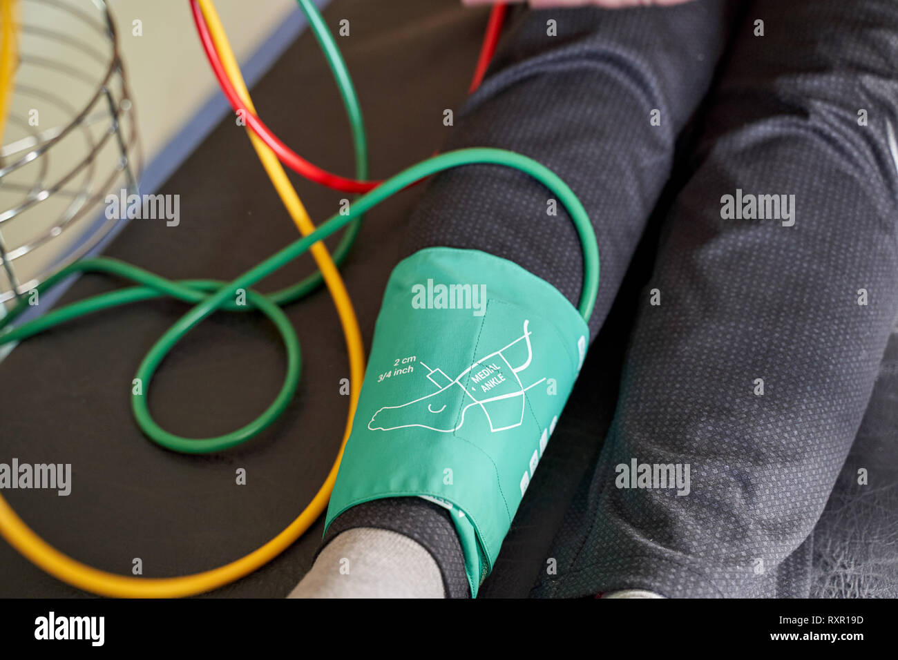 Peripheral artery disease measuring for patient ankle-brachial index ...