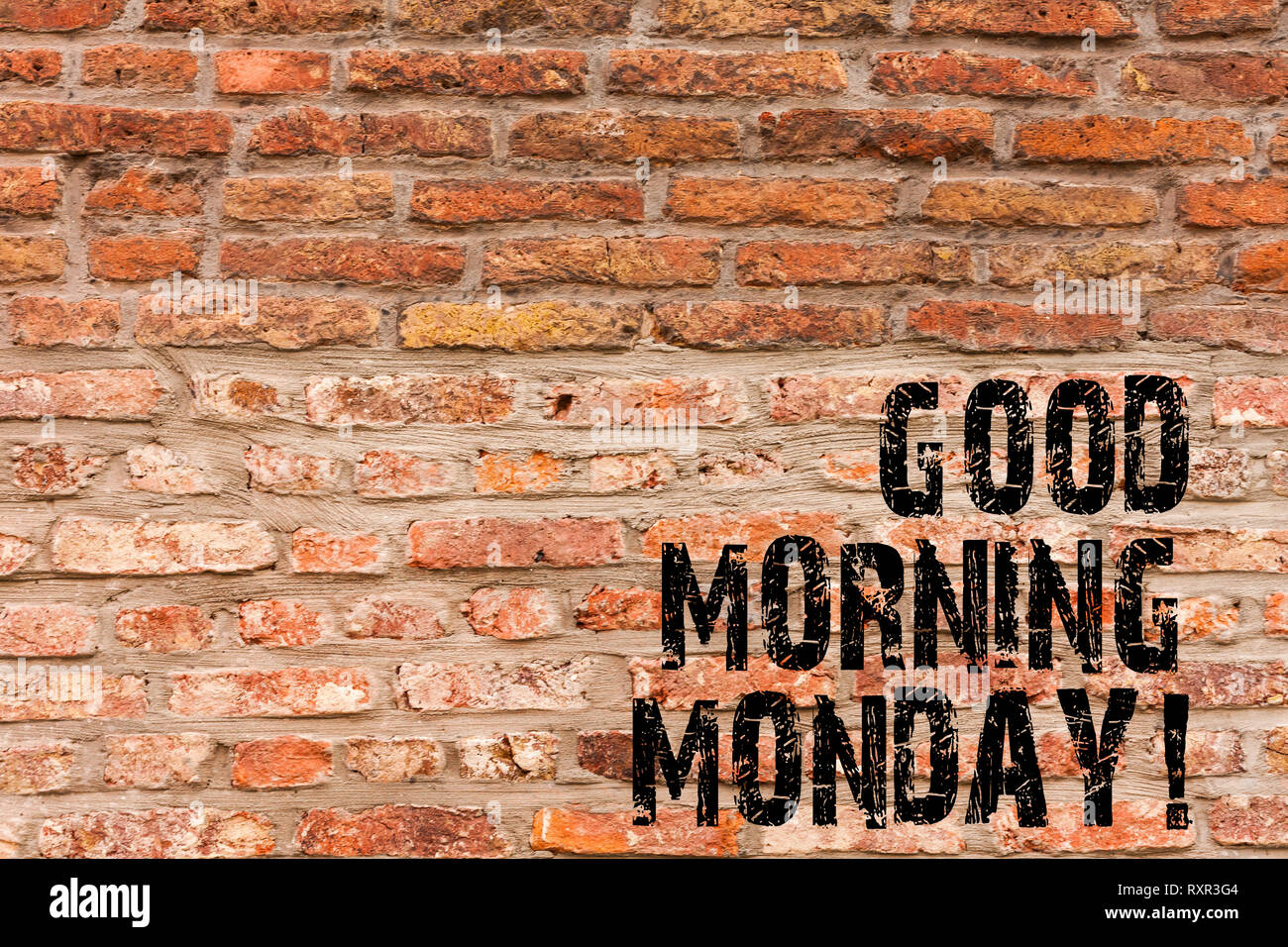 Handwriting text writing Good Morning Monday. Conceptual photo Happy ...