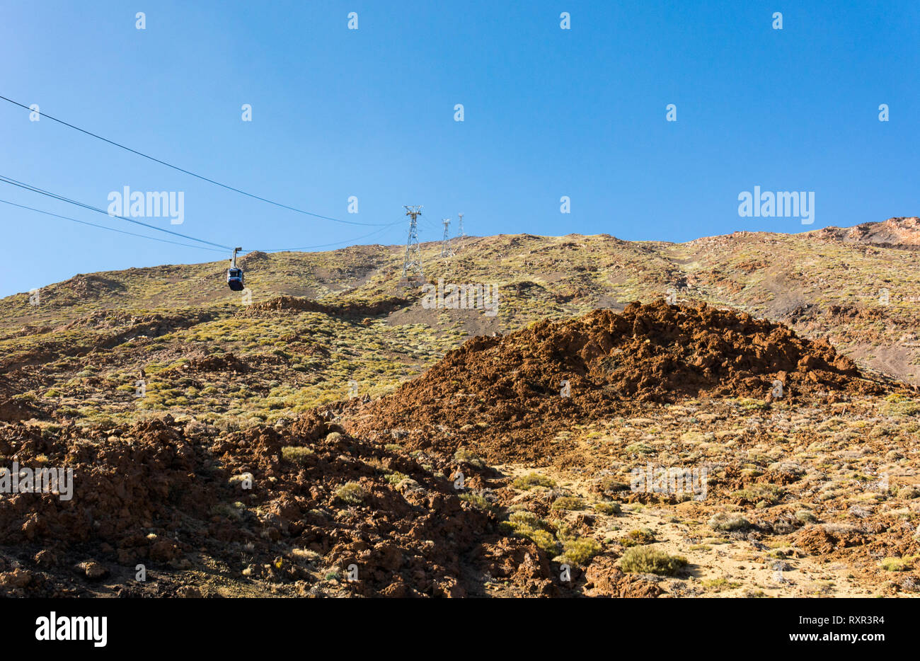 Spectacular landscape with many interesting forms of volcanic activity ...