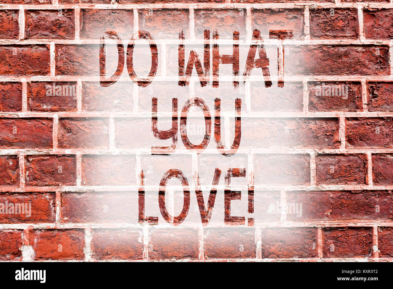 Handwriting text writing Do What You Love. Conceptual photo Positive ...