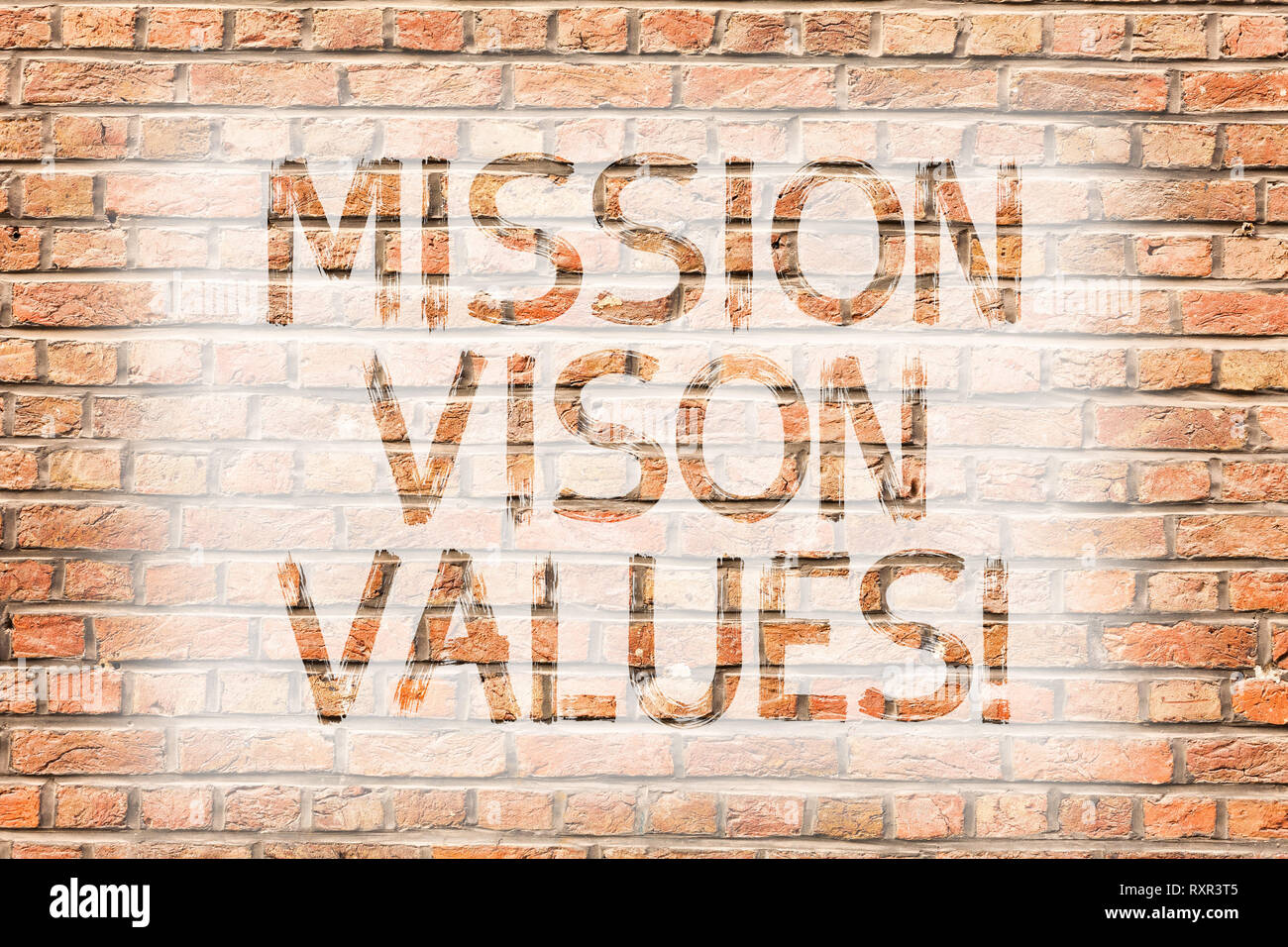 Text sign showing Mission Vison Values. Business photo text planning ...