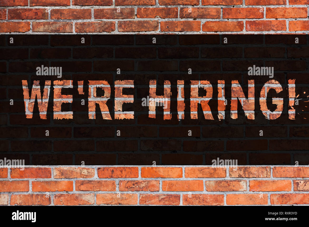 Text sign showing We Re Hiring. Business photo showcasing Talent ...