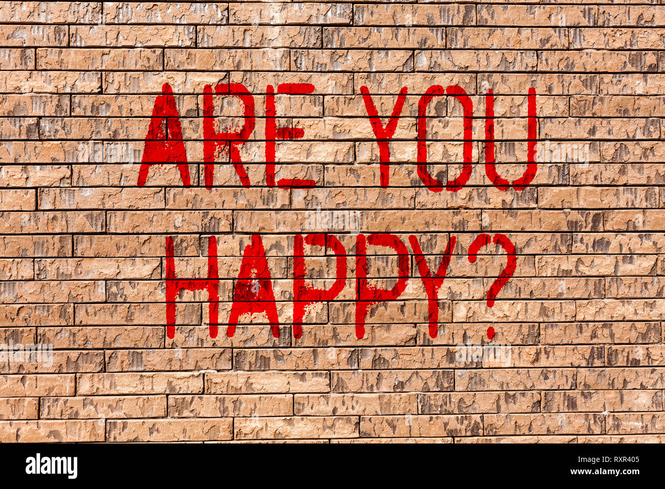 Word writing text Are You Happyquestion. Business photo showcasing ...