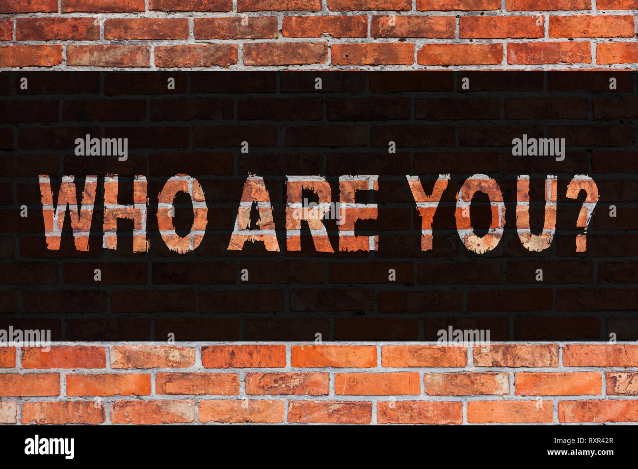 Text sign showing Who Are Youquestion. Business photo showcasing ...