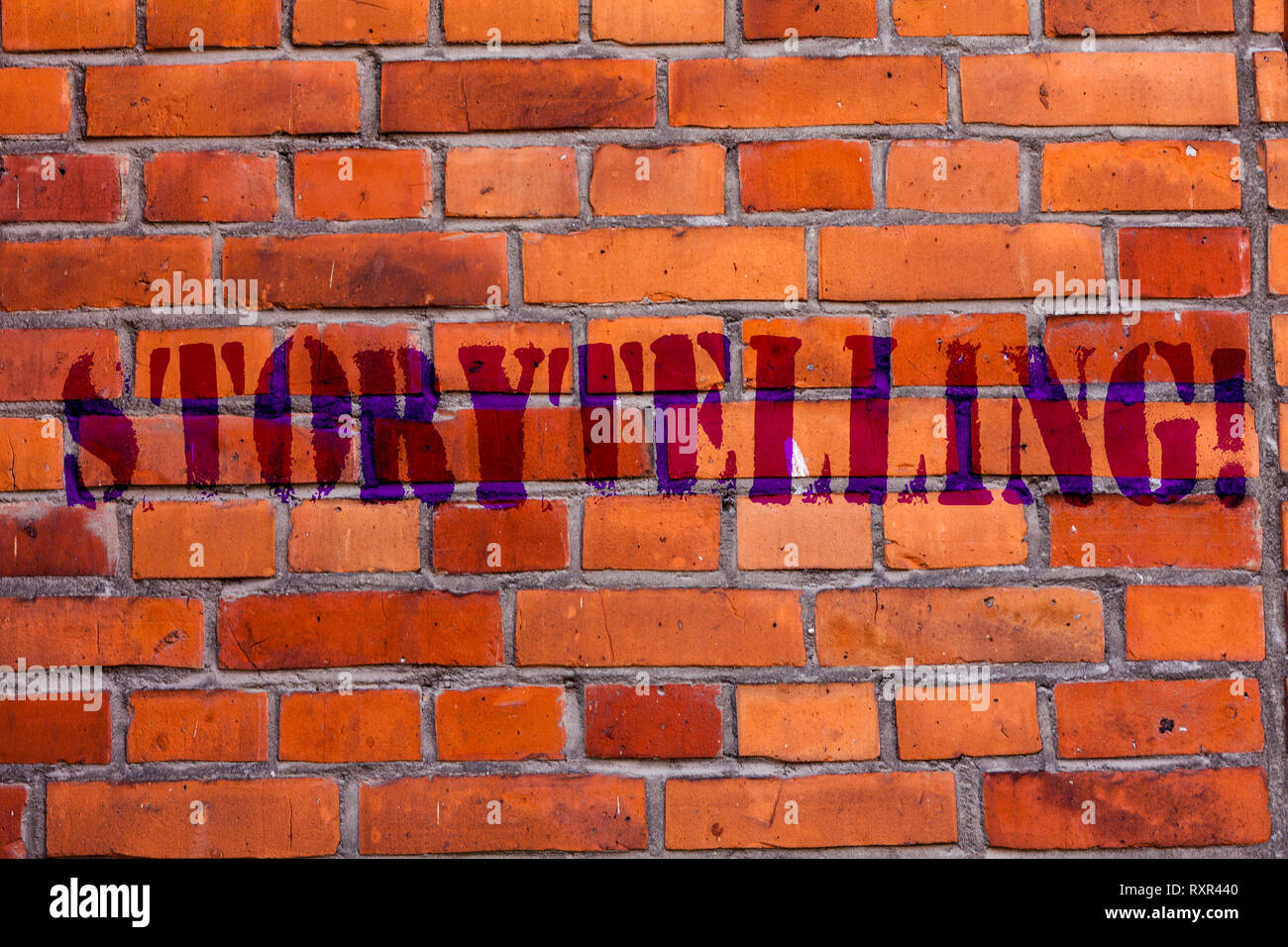 Text sign showing Storytelling. Business photo text Tell short Stories ...