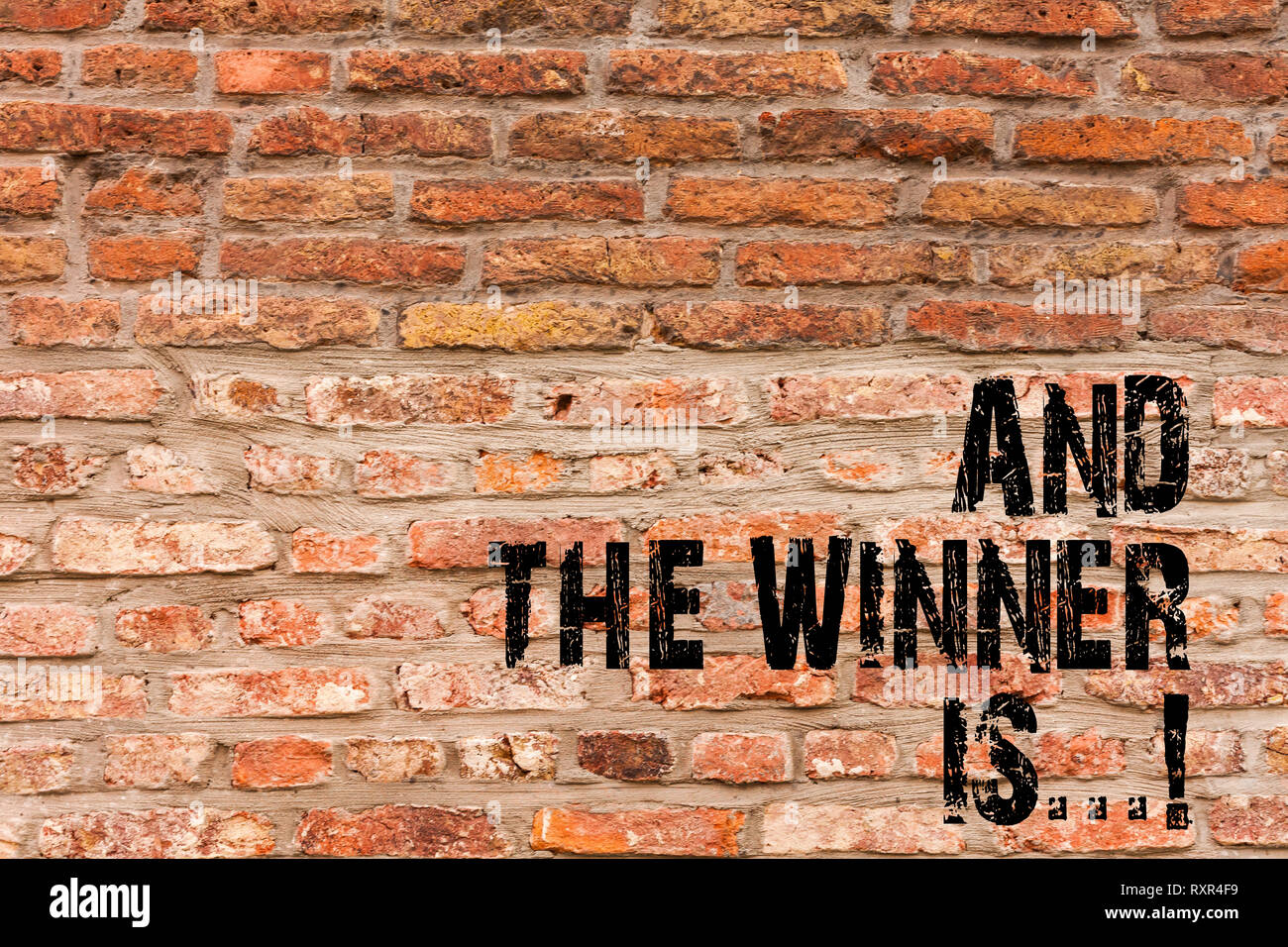 Handwriting text writing And The Winner Is . Conceptual photo ...