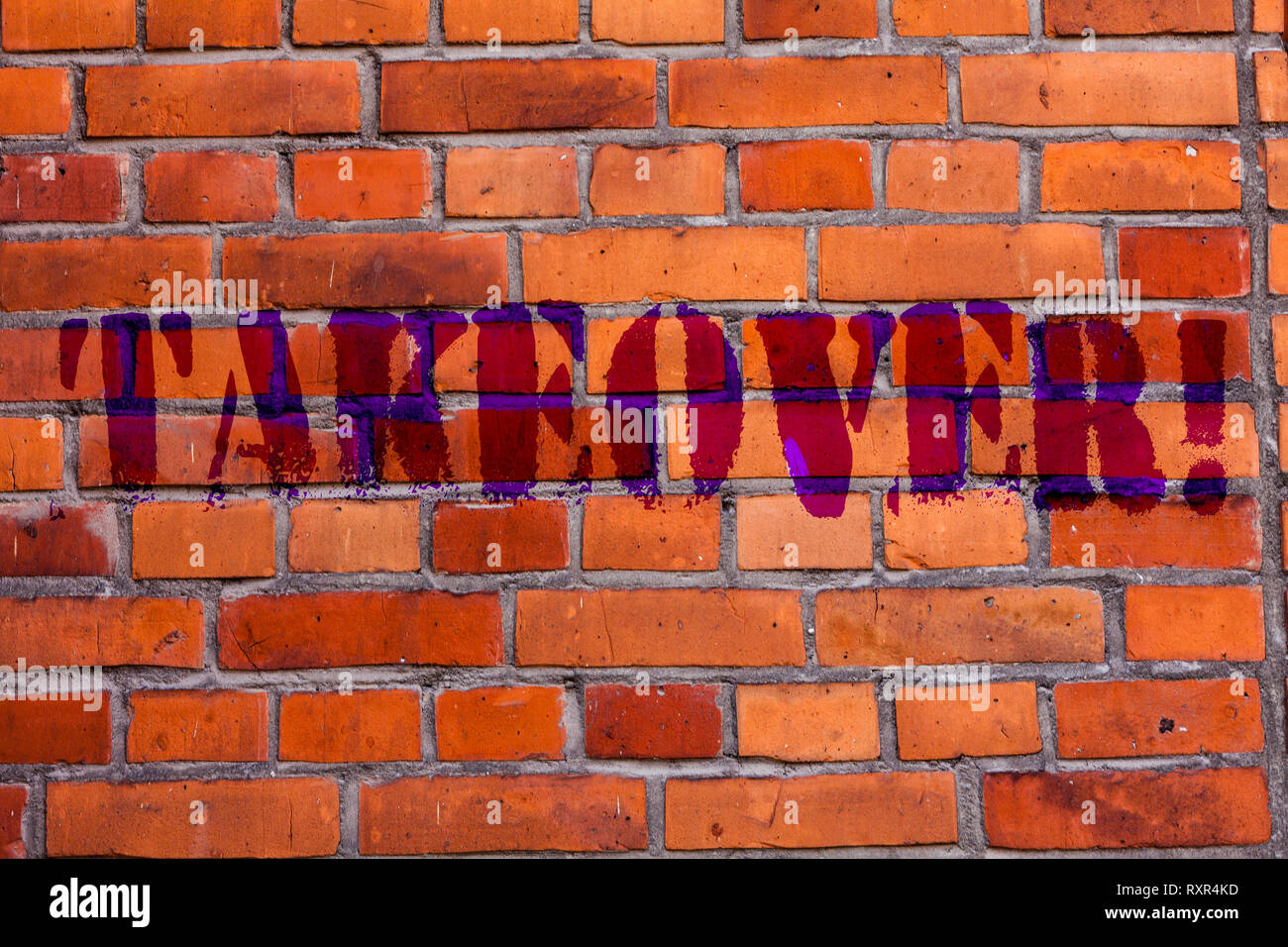 Text sign showing Takeover. Business photo text Assuming control of ...