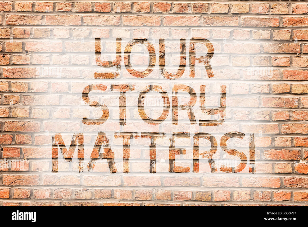 Text sign showing Your Story Matters. Business photo text share your ...