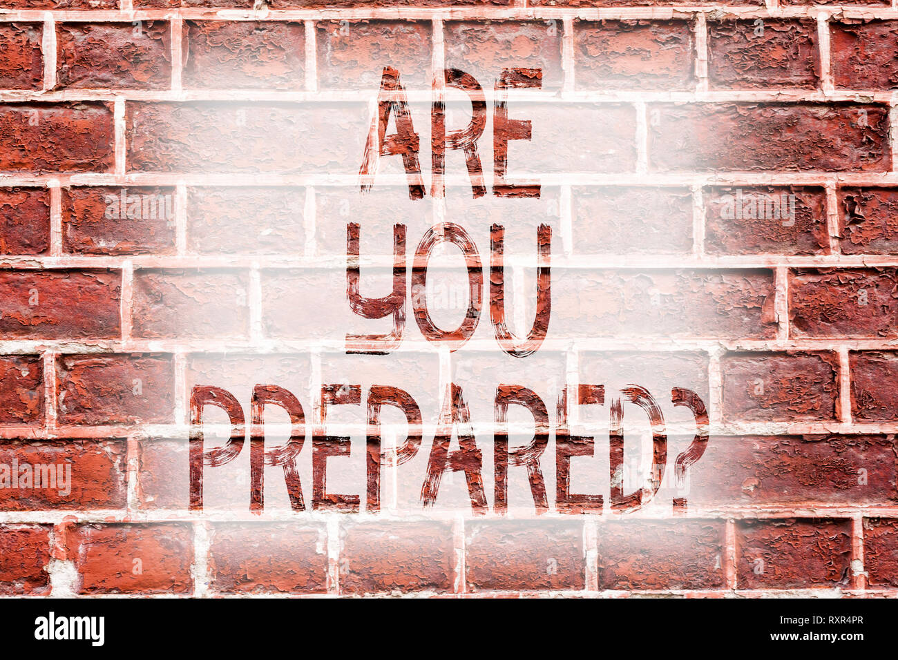 Handwriting text writing Are You Preparedquestion. Conceptual photo ...