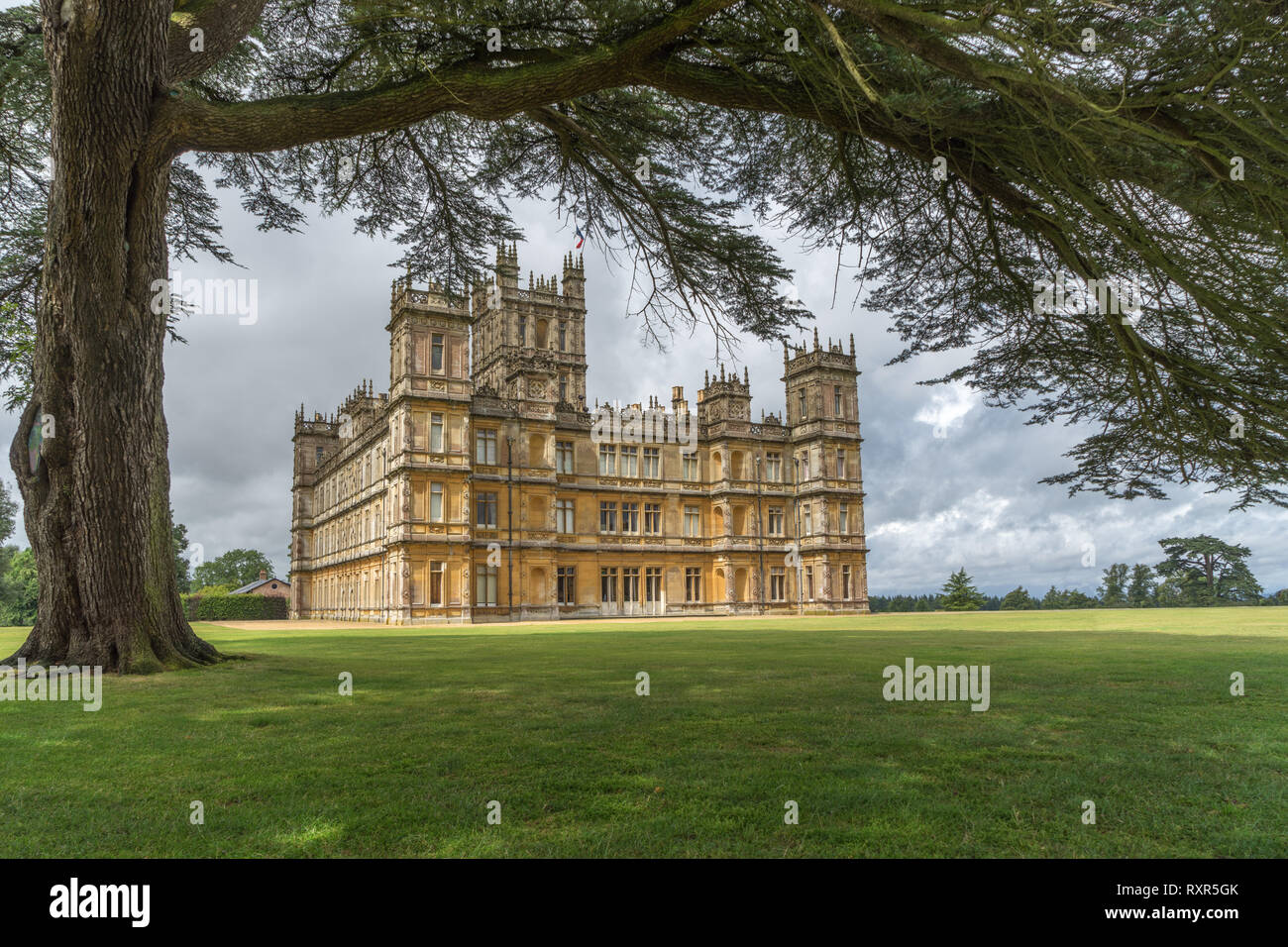Highclere Castle, filming location for Downton Abbey Stock Photo - Alamy