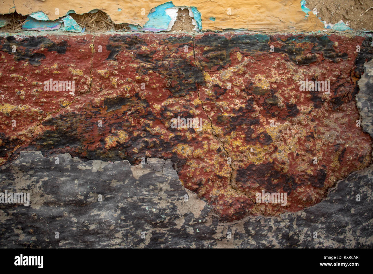 backgrounds with texture consisting of layers of soil, straw and paint ...