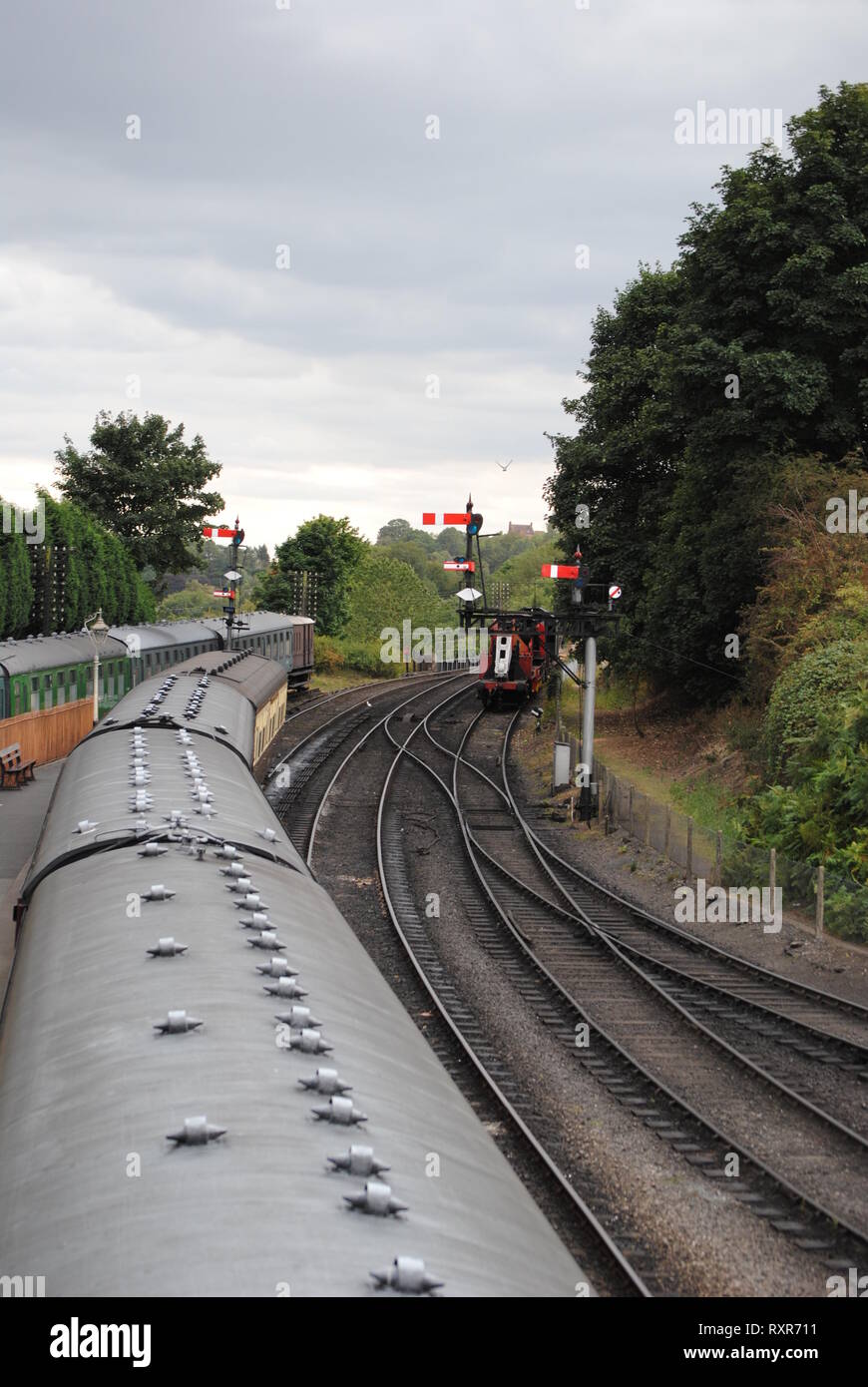 steam train in middle England Stock Photo - Alamy