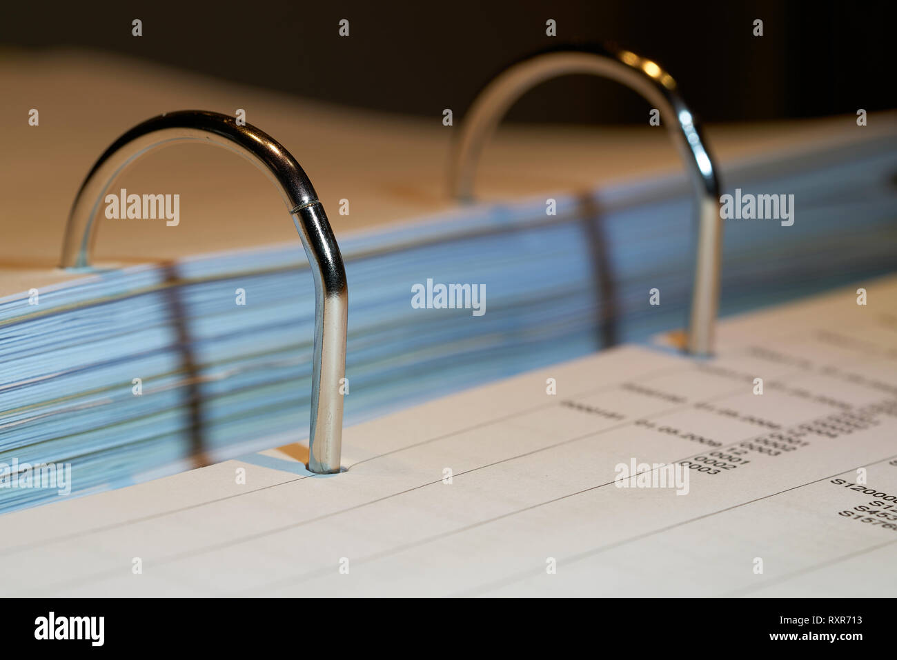 File folder with the sales figures on a desk Stock Photo - Alamy