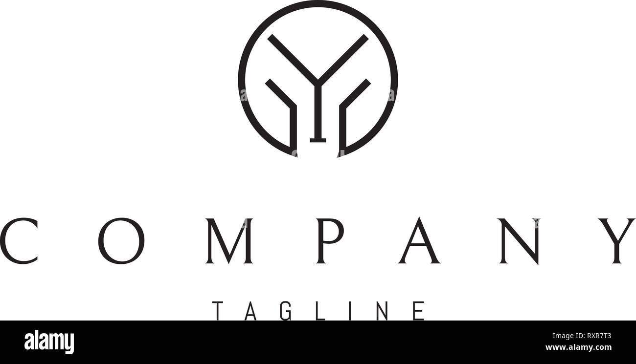 Y letter abstract circle vector logo design Stock Vector Image & Art ...