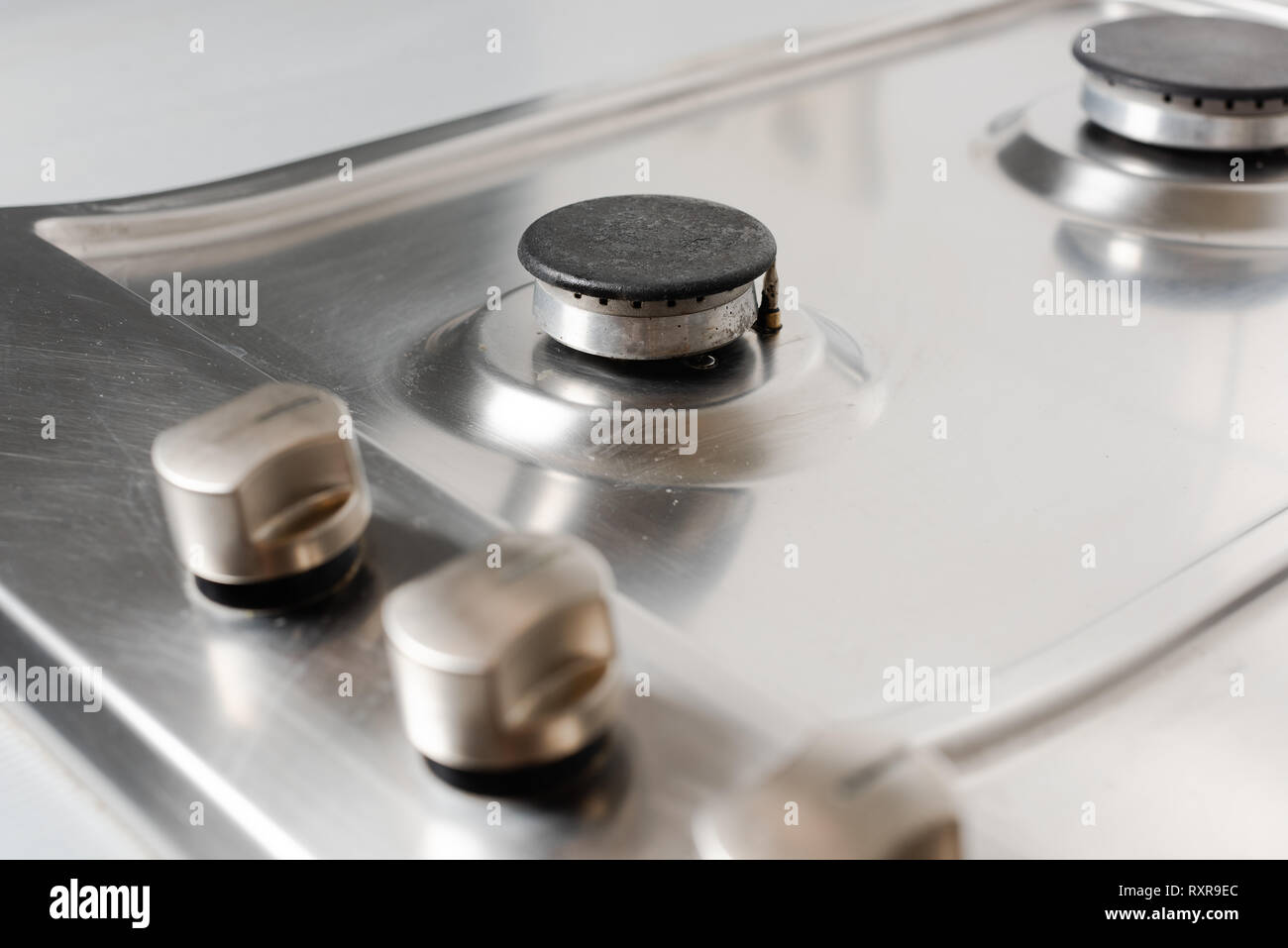Clean and neat surface of gas stove Stock Photo - Alamy