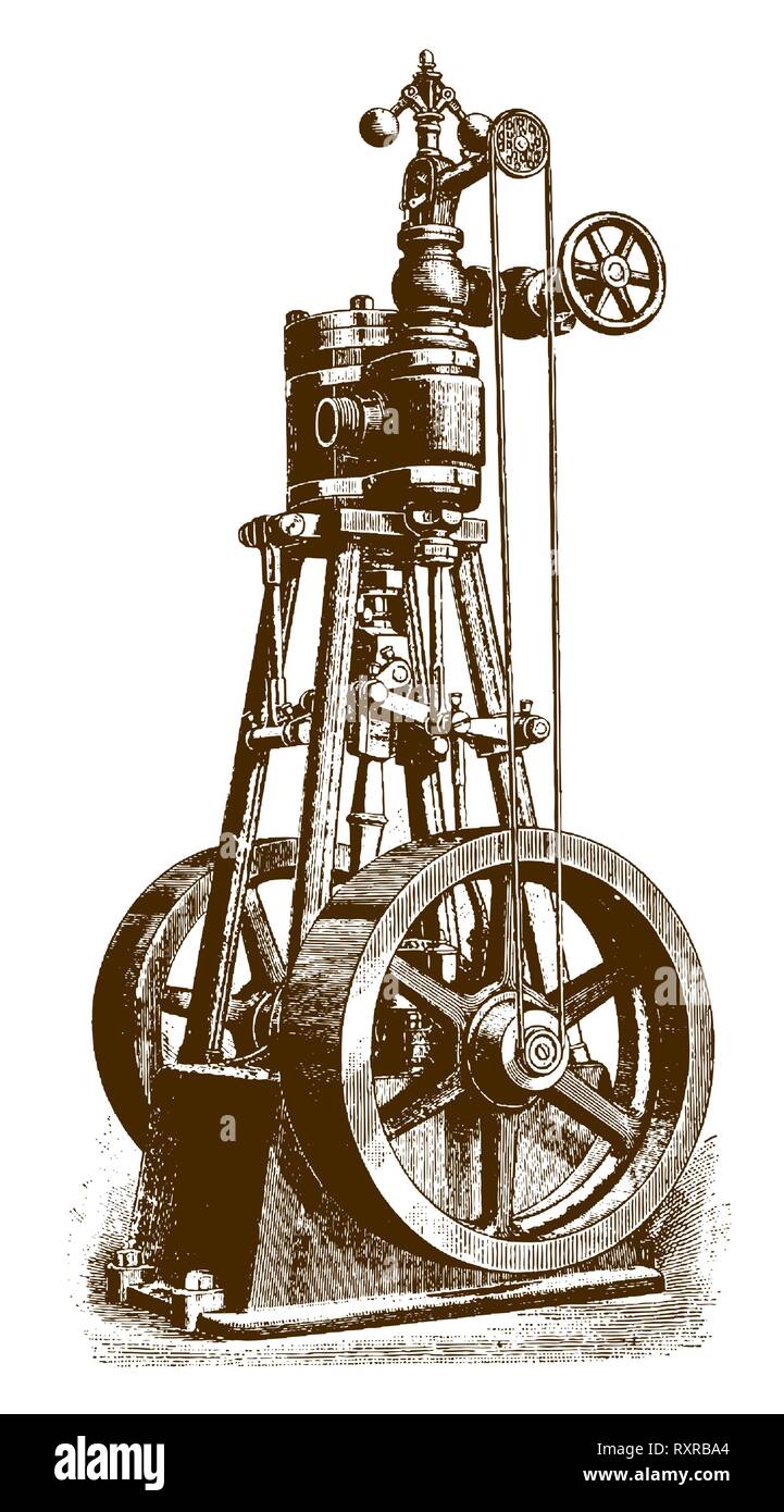 Steam engine side view Stock Vector Images - Alamy