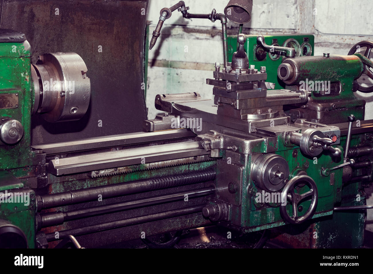 Metalworking machines working mechanisms are shot close-up Stock Photo ...