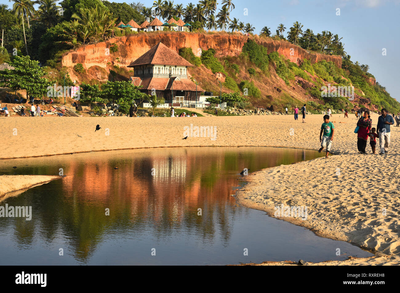 varkala beach and cliff,kerala,india Stock Photo - Alamy