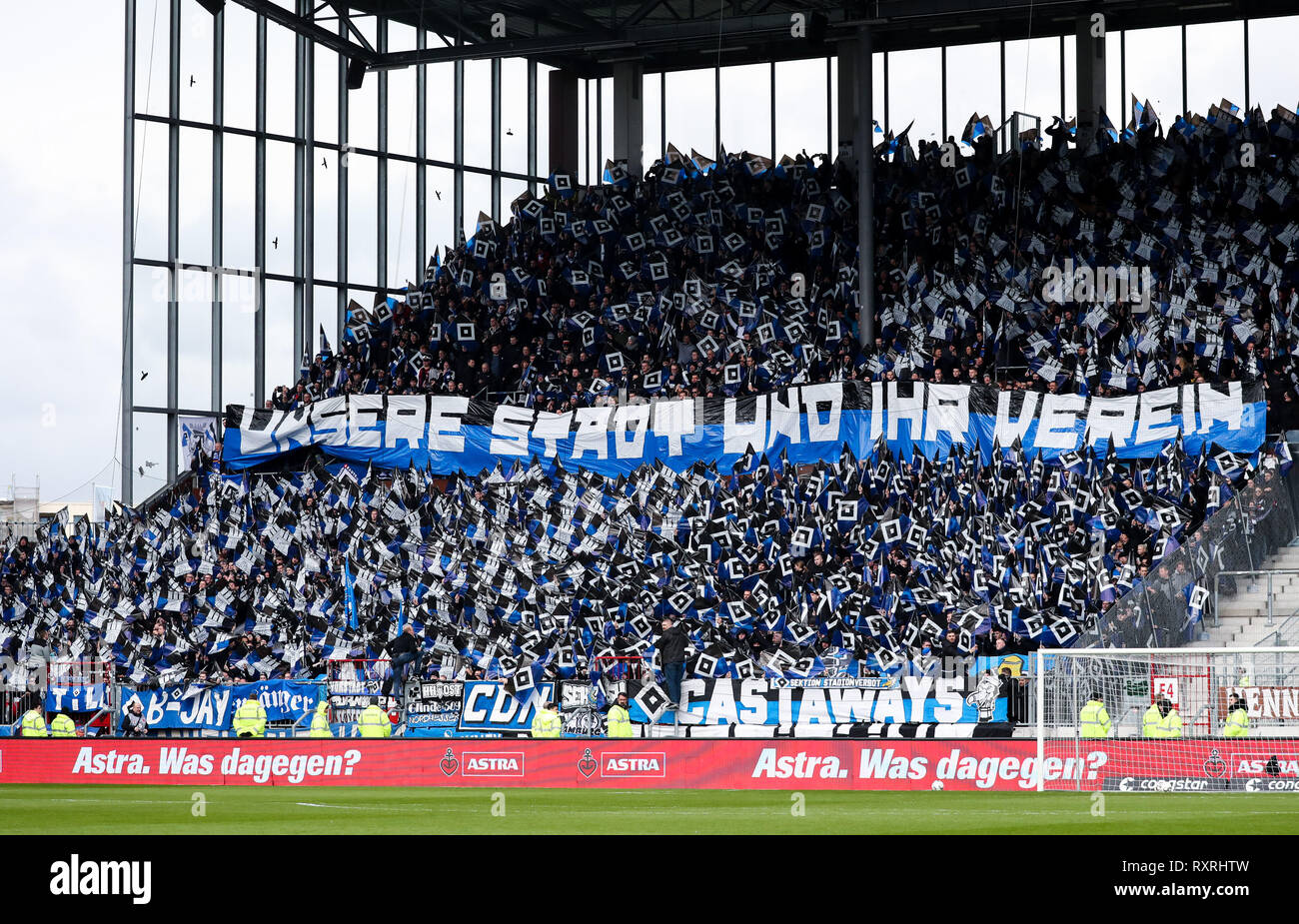 Hamburg, Germany. 10th Mar, 2019. Soccer: 2nd Bundesliga, 25th matchday ...