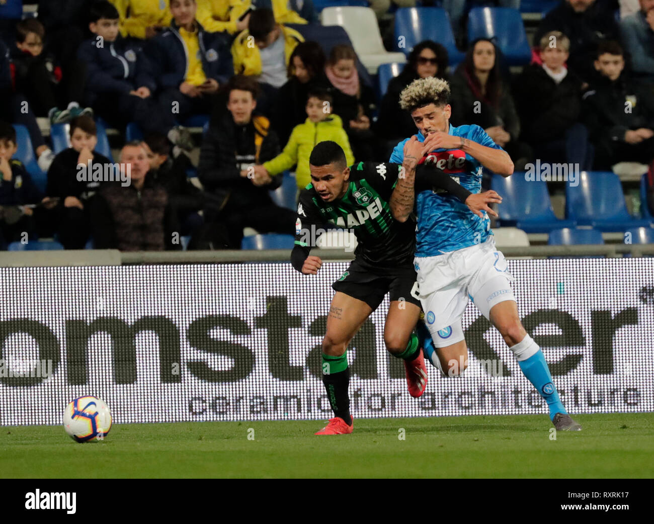 Mapei Stadium, Reggio Emilia, Italy. 10th Mar, 2019. Serie A football, Sassuolo versus Napoli ...