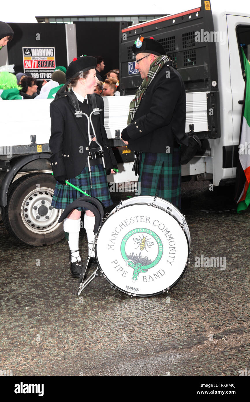 Manchester, UK. 10th Mar 2019. Manchester (UK) Irish Festival parade ...