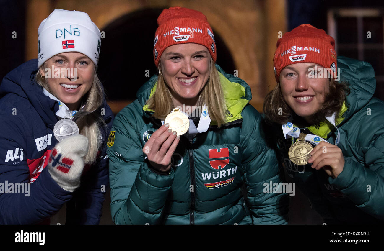 10 March 2019, Sweden, Östersund: Biathlon: World Championship, pursuit ...