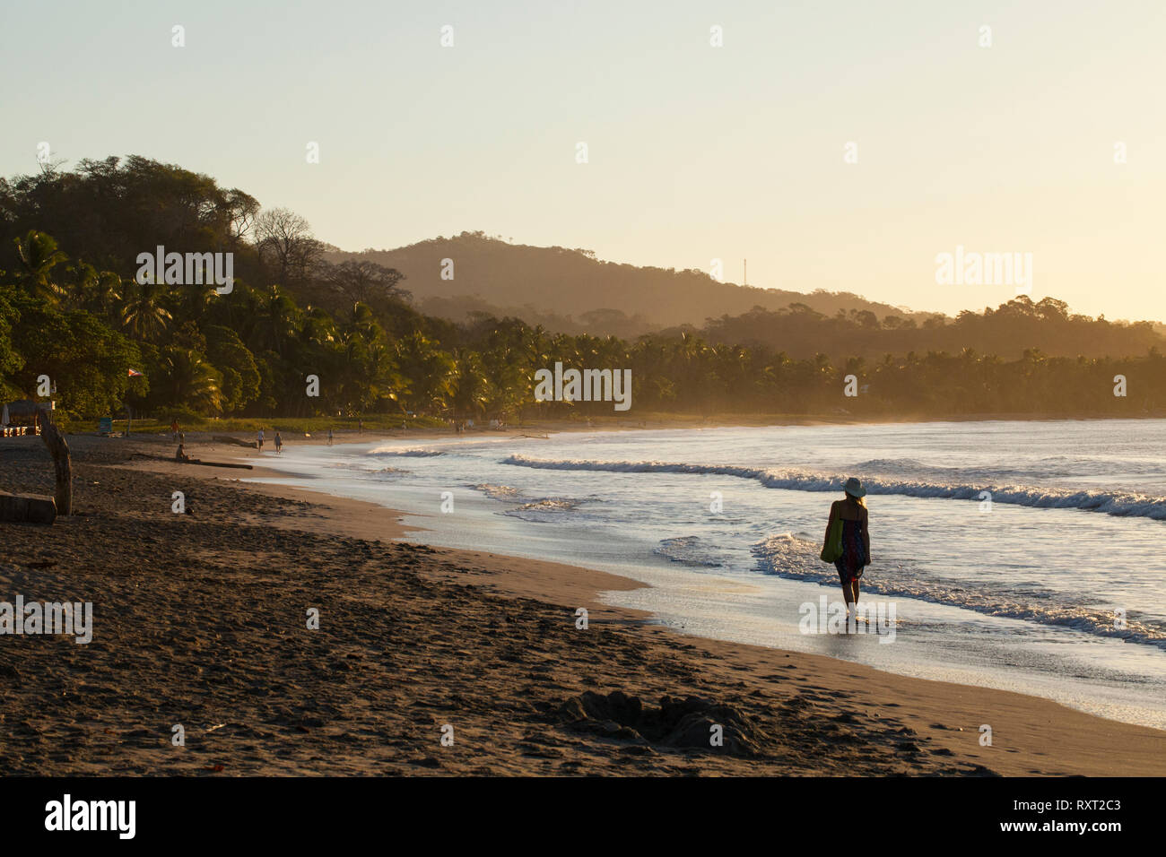 Samara,Guanacaste / Costa Rica-January 25, 2019: beautiful sunset in ...