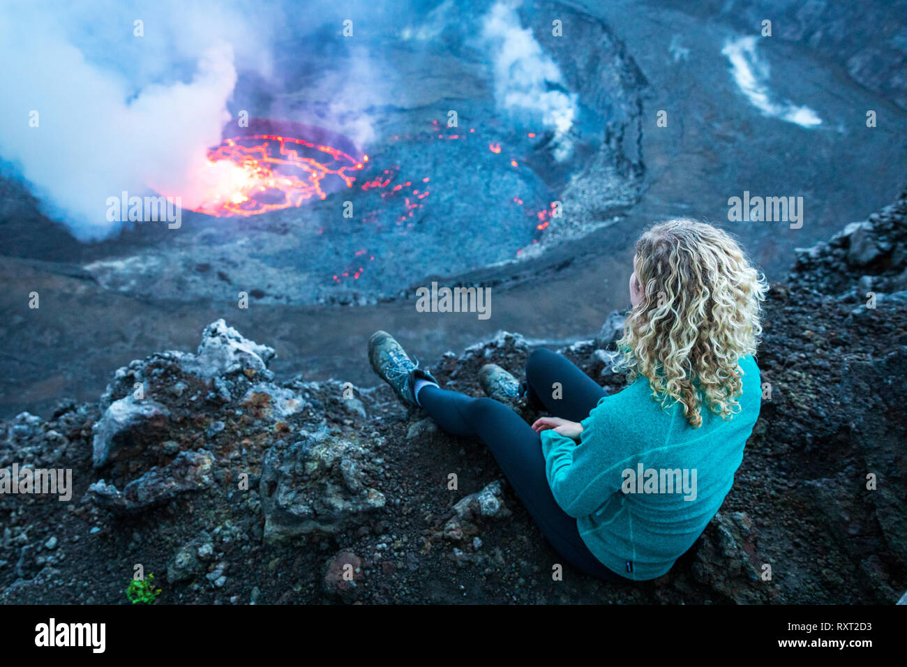 Virunga volcano view hi-res stock photography and images - Alamy