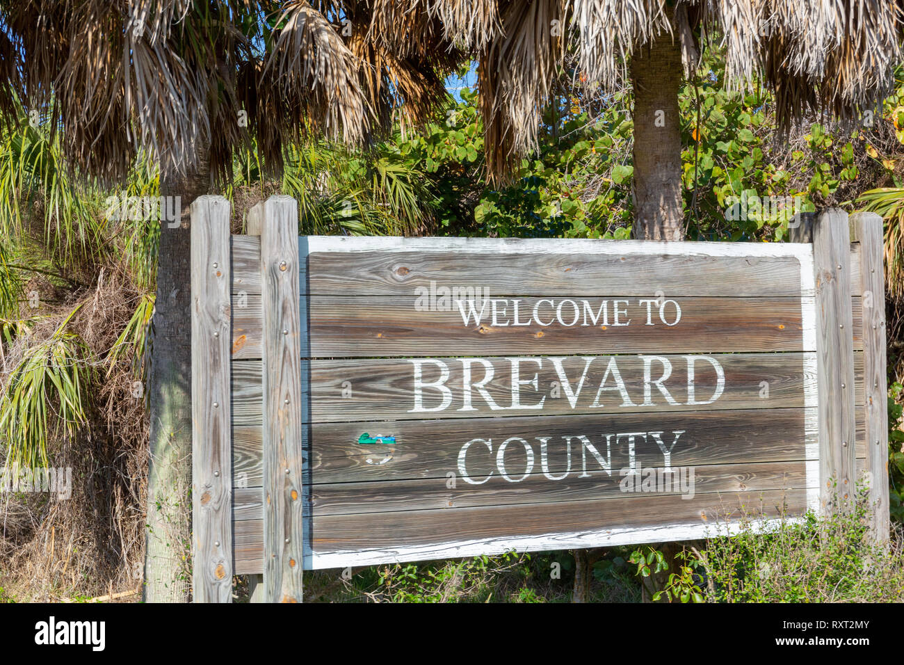 Welcome to Brevard County sign Stock Photo - Alamy