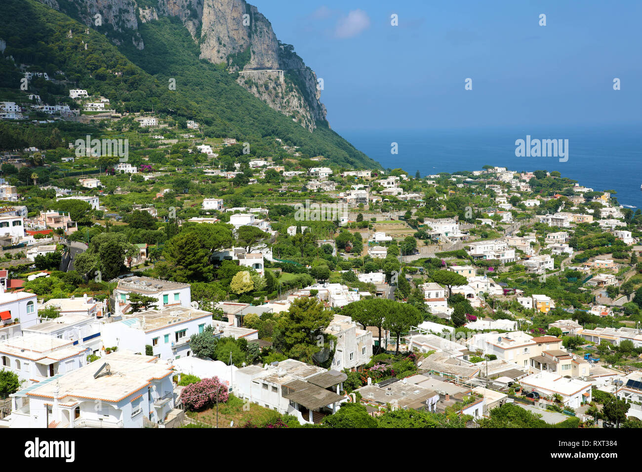 Capri sight from terrace, Capri Island, Italy Stock Photo - Alamy
