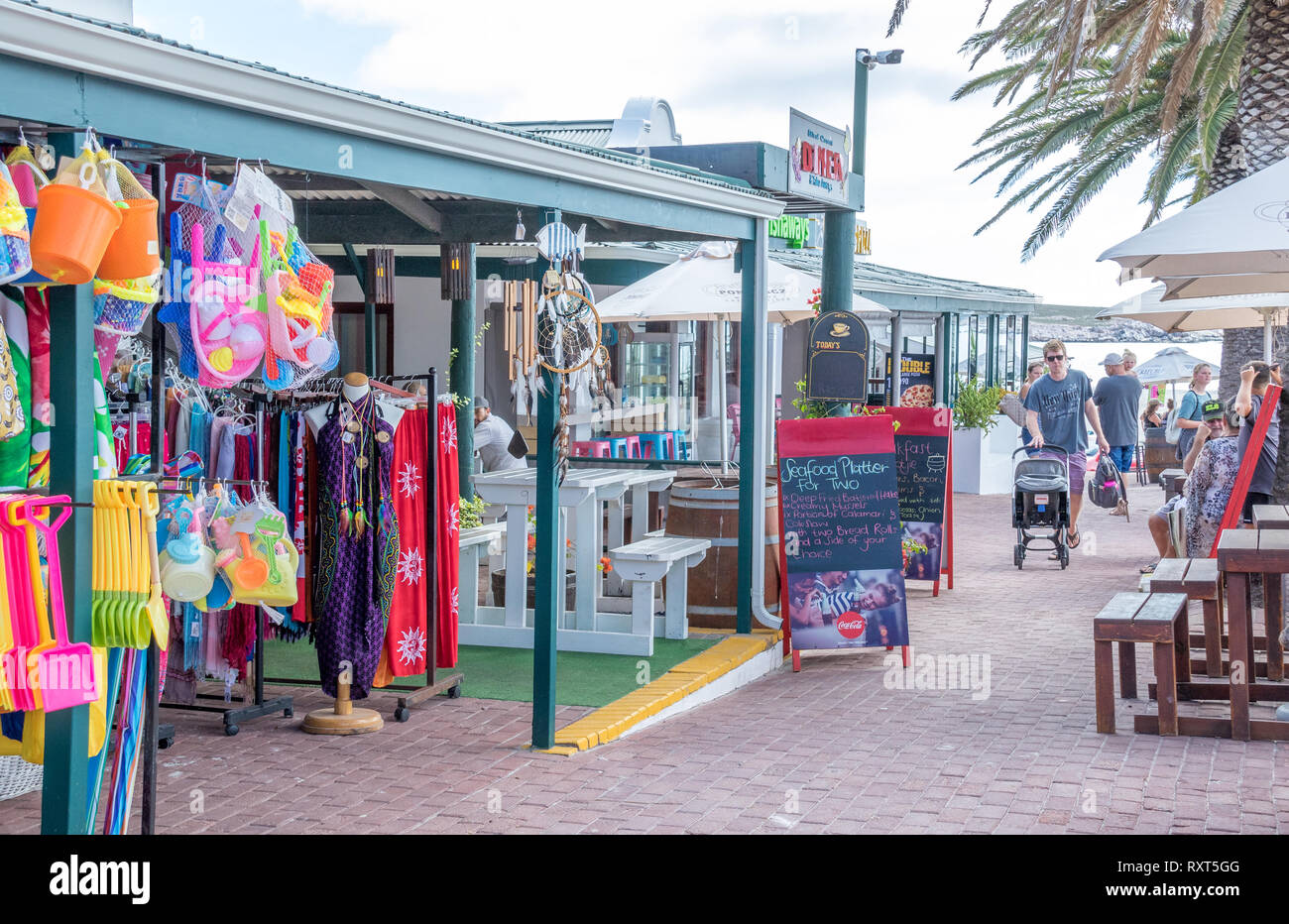 Langebaan, South Africa - unidentified residents and tourists go about ...