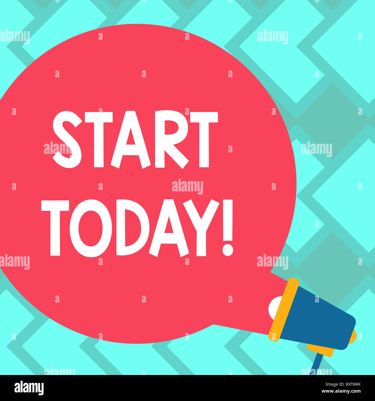 Text sign showing Start Today. Business photo text Initiate Begin right ...