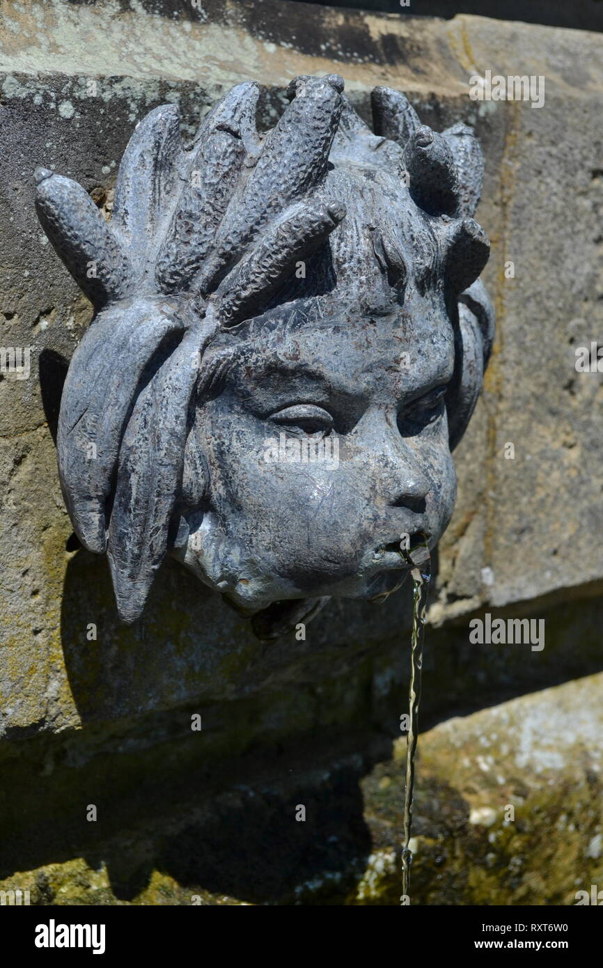 Gargoyle water fountain at Castle Howard Yorkshire UK Stock Photo - Alamy