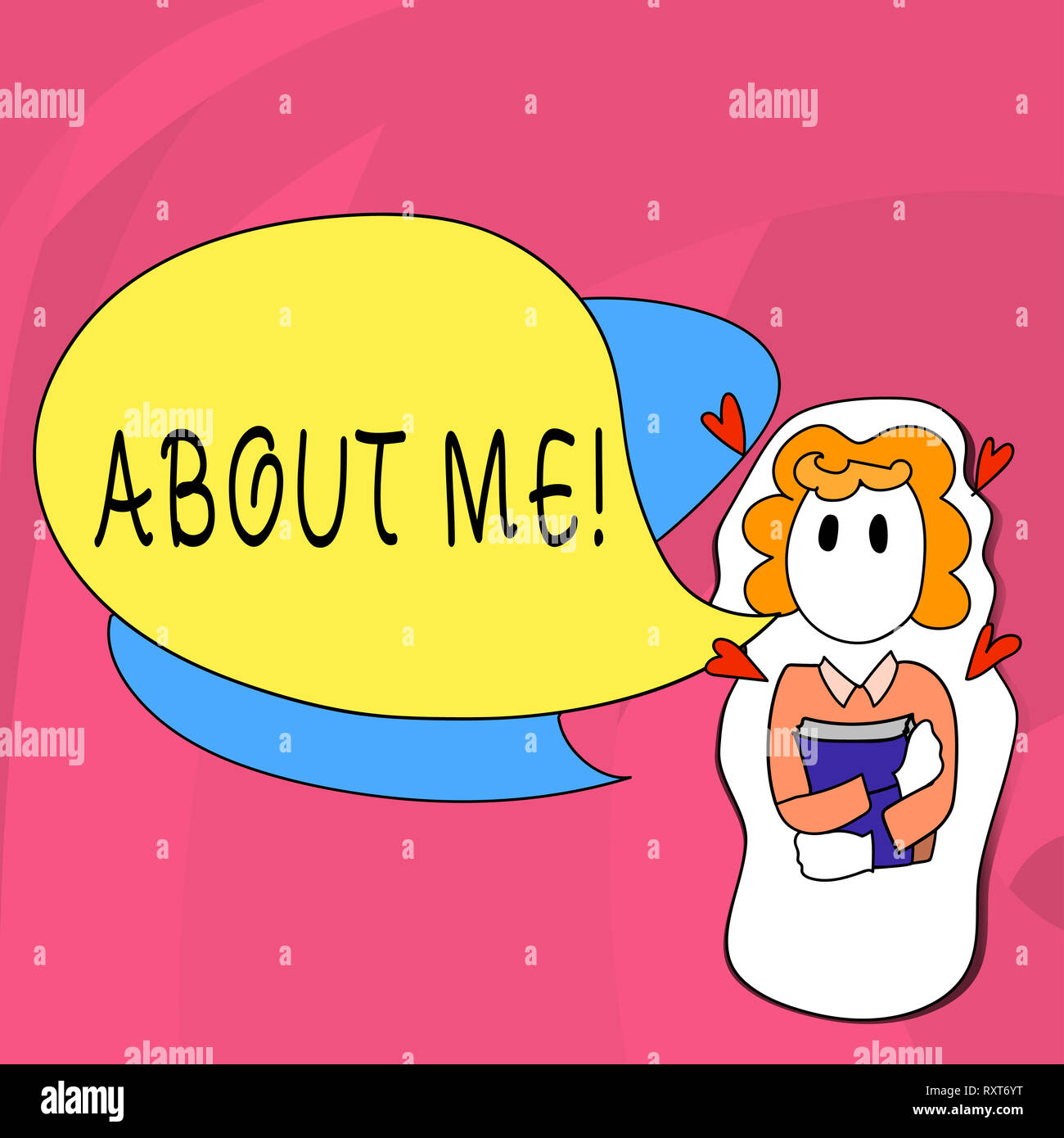 Word writing text About Me. Business photo showcasing Personality ...