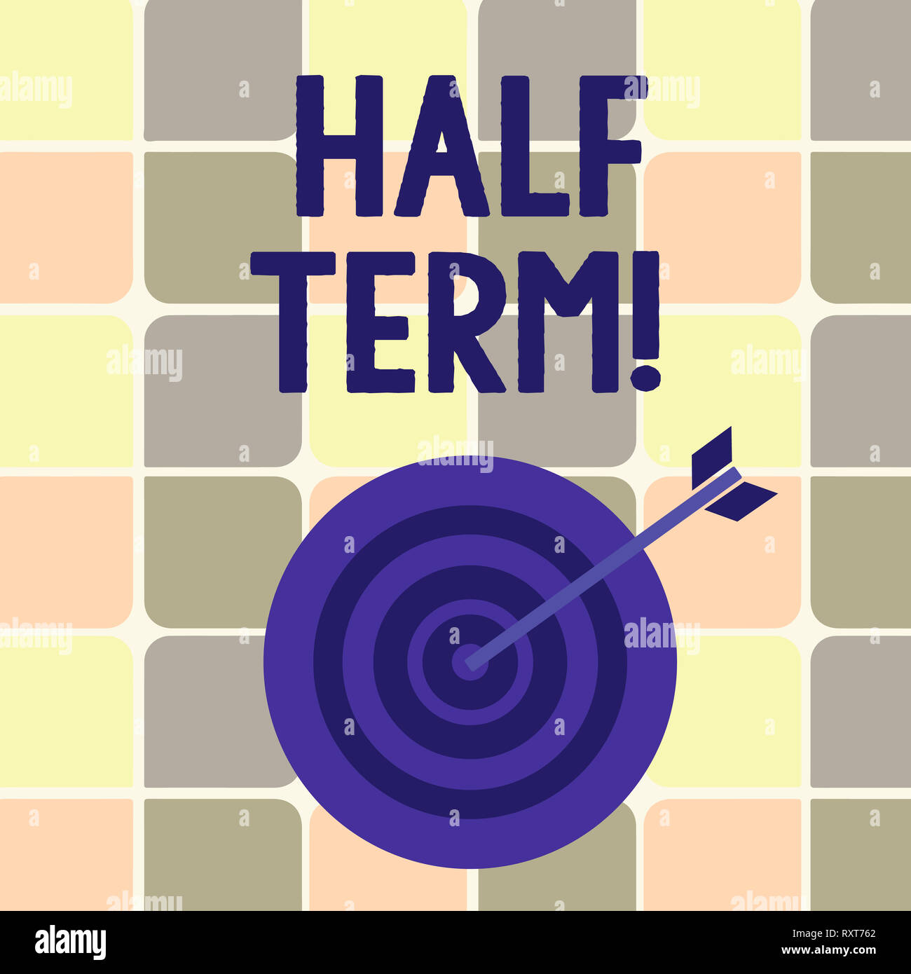 Text sign showing Half Term. Business photo showcasing Short holiday in ...