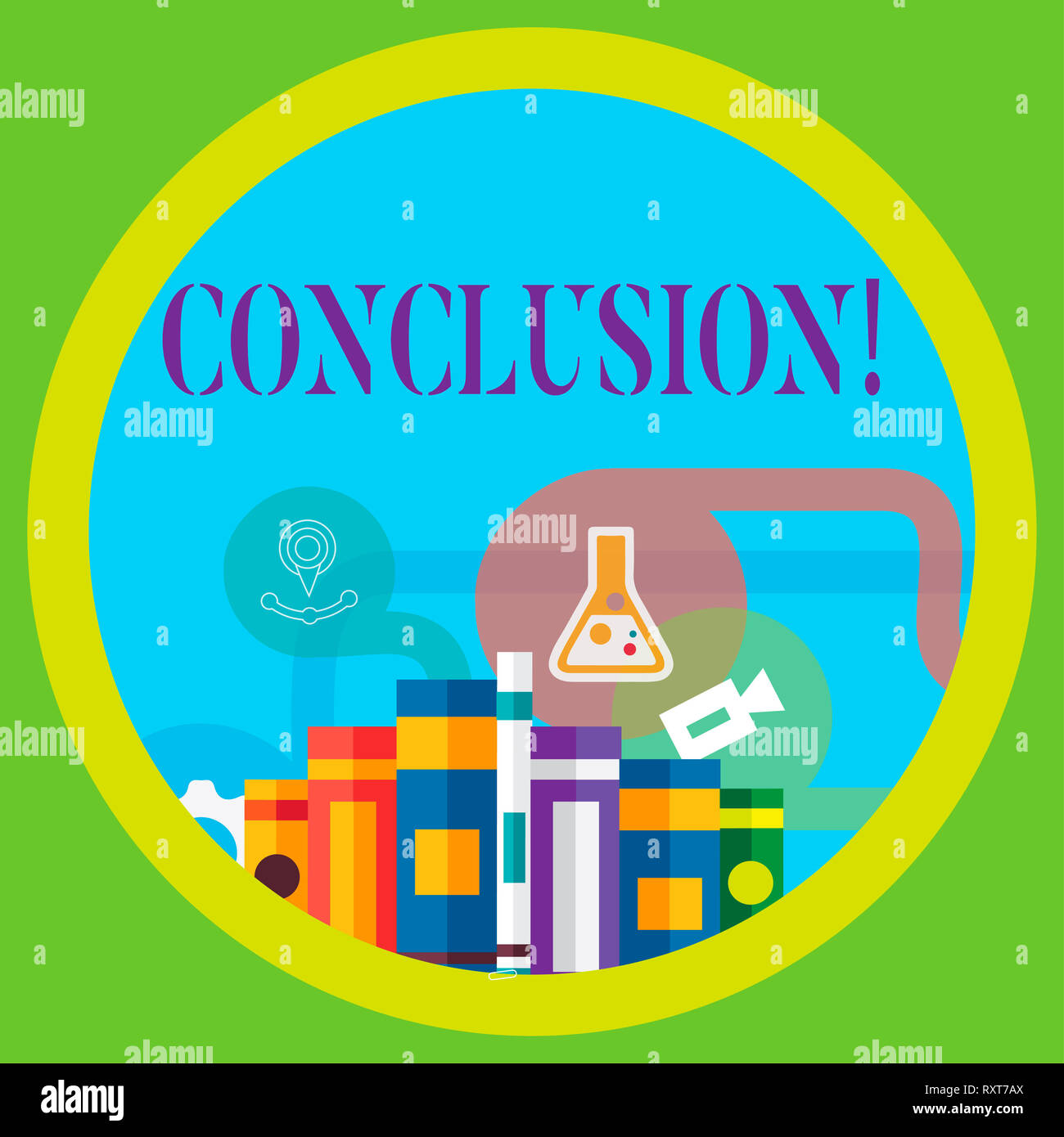 Conceptual hand writing showing Conclusion. Concept meaning Results ...