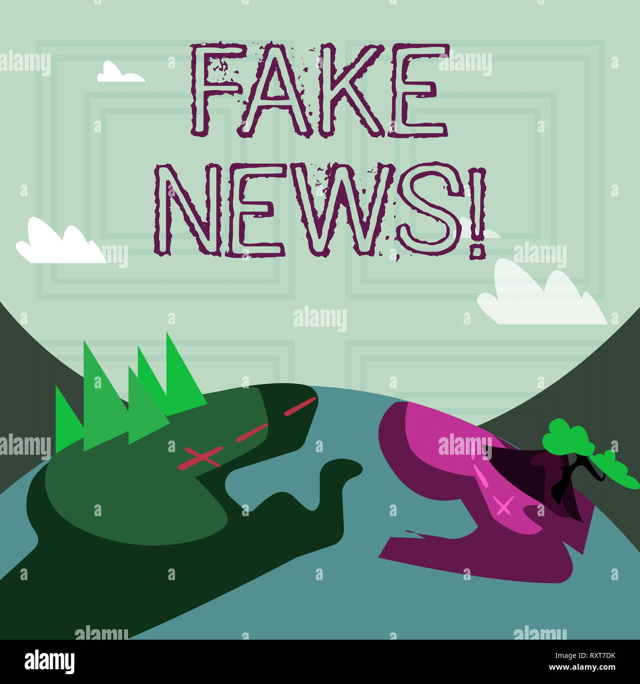 Writing note showing Fake News. Business concept for False ...