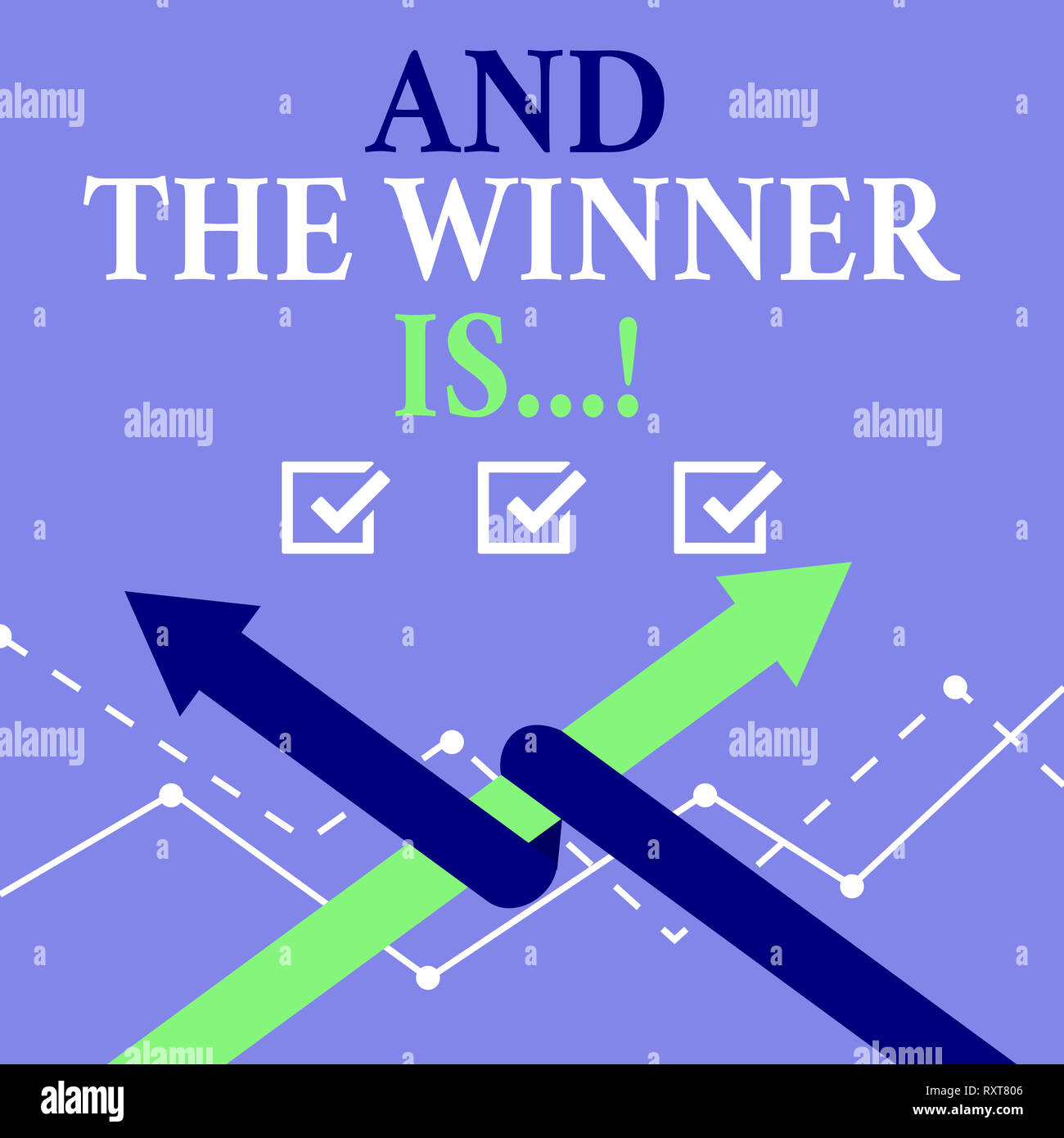 Word writing text And The Winner Is . Business photo showcasing ...