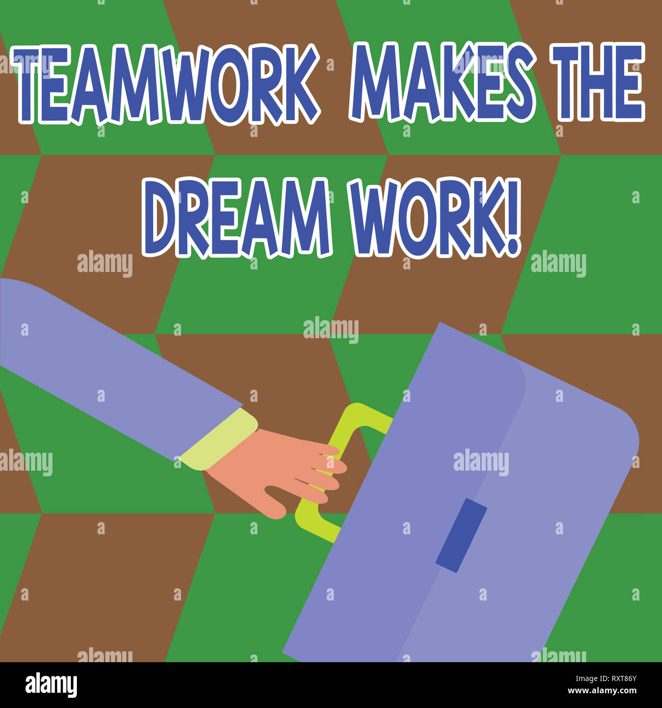Conceptual hand writing showing Teamwork Makes The Dream Work. Concept ...