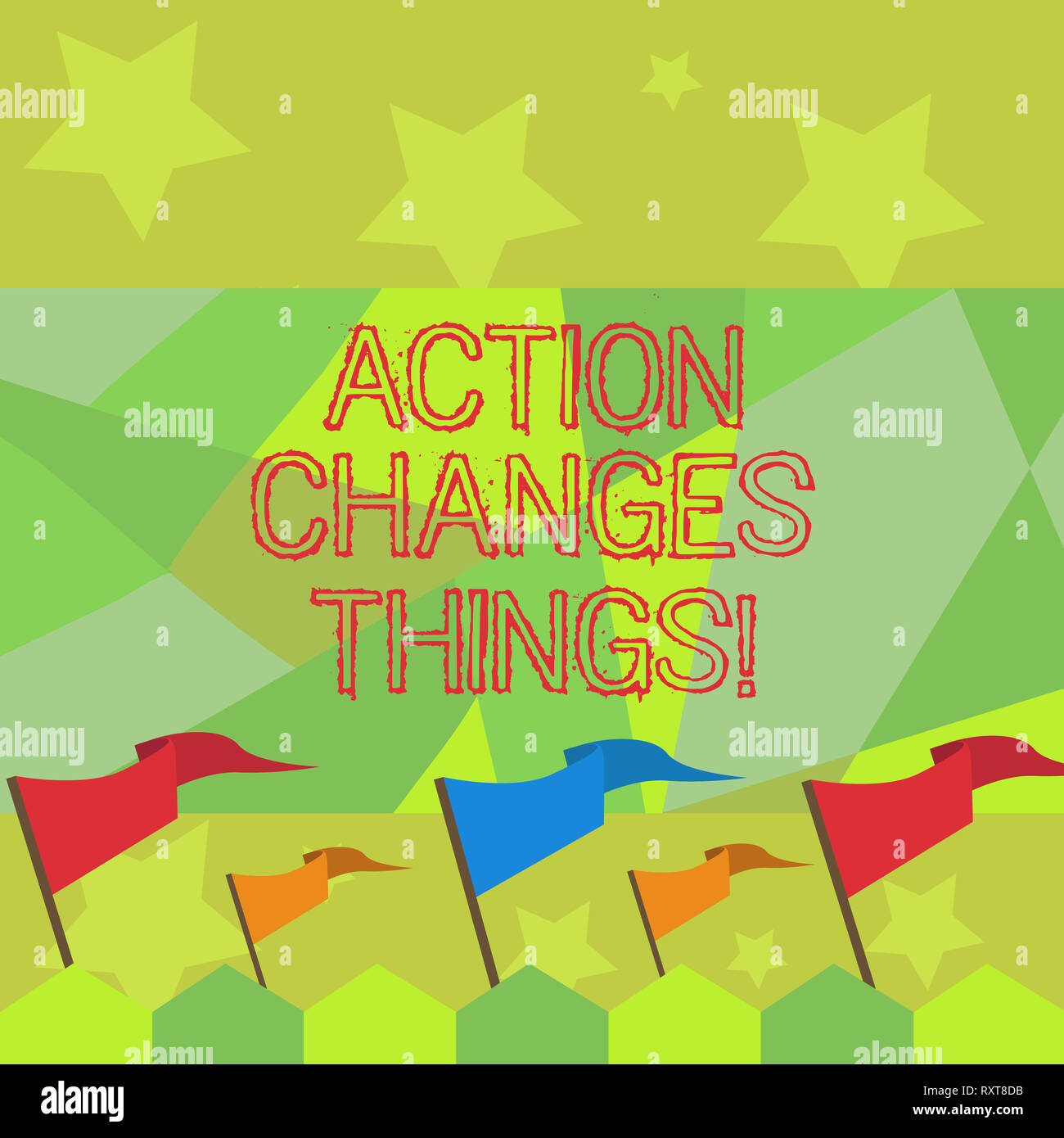 Conceptual hand writing showing Action Changes Things. Concept meaning ...