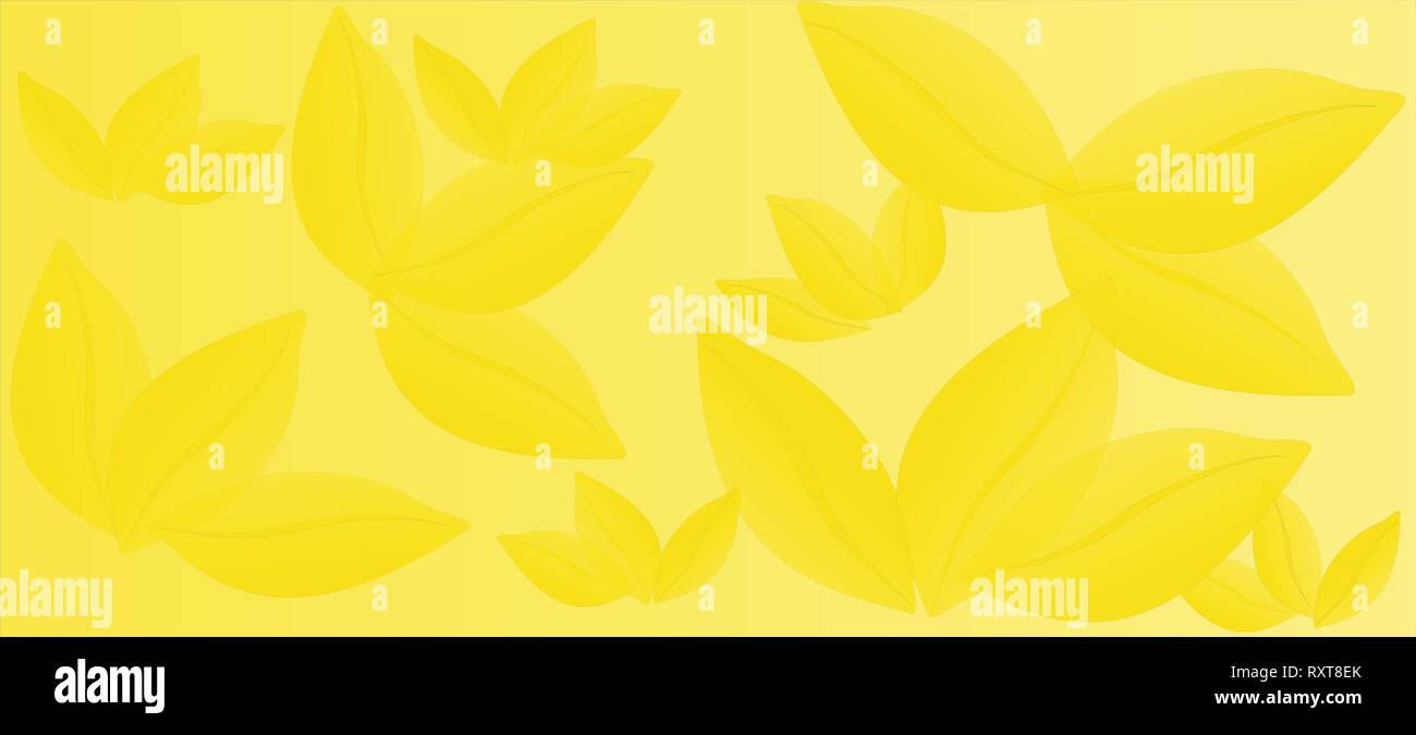 Graphic pattern with leaf motive, Yellow color background Stock Photo ...