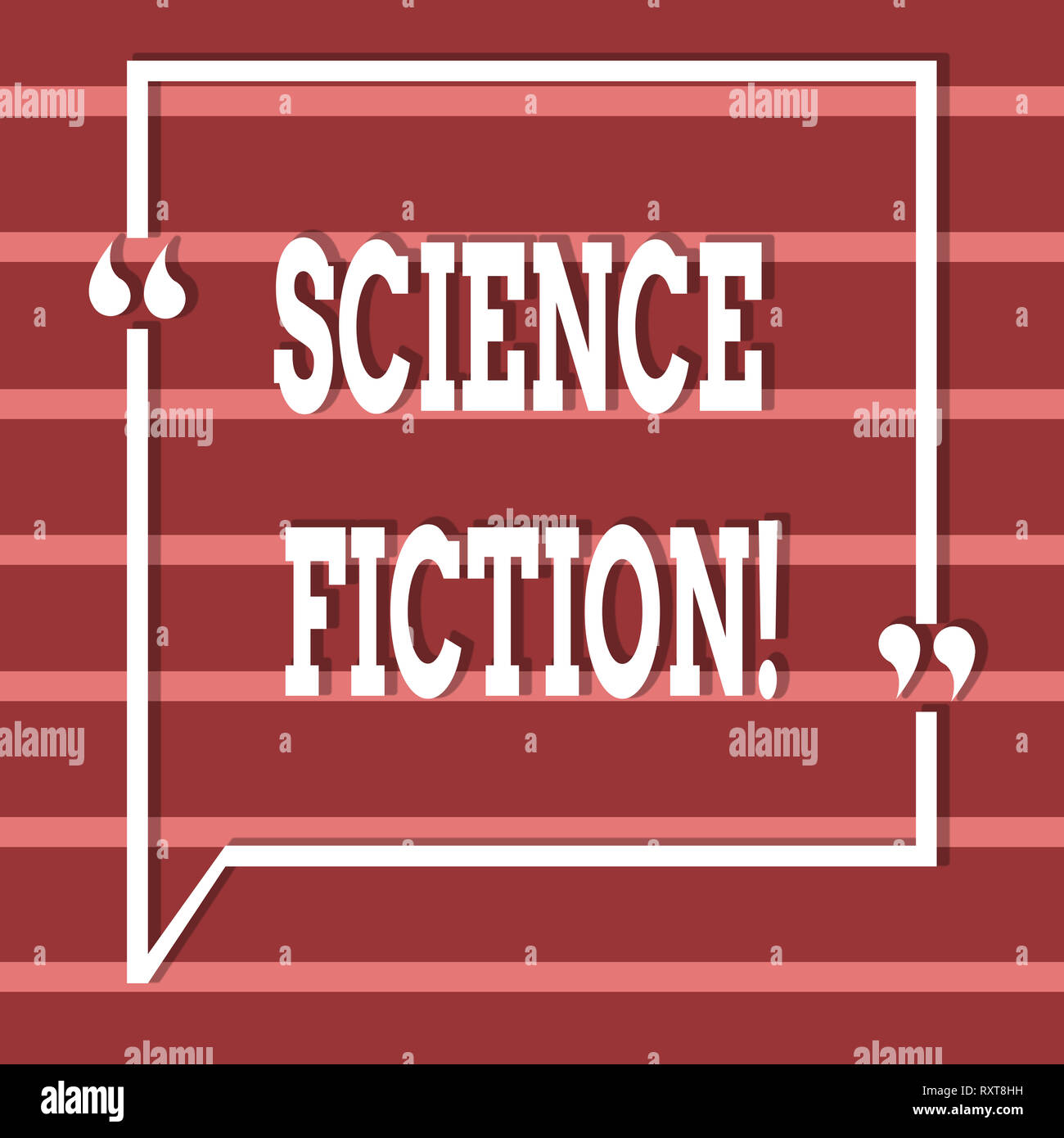 Text sign showing Science Fiction. Business photo text Fantasy ...