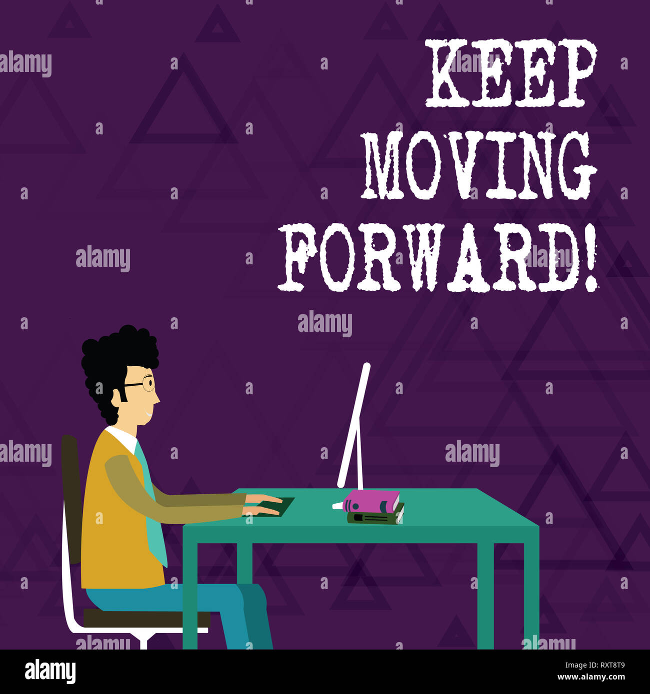 Writing note showing Keep Moving Forward. Business concept for Optimism ...
