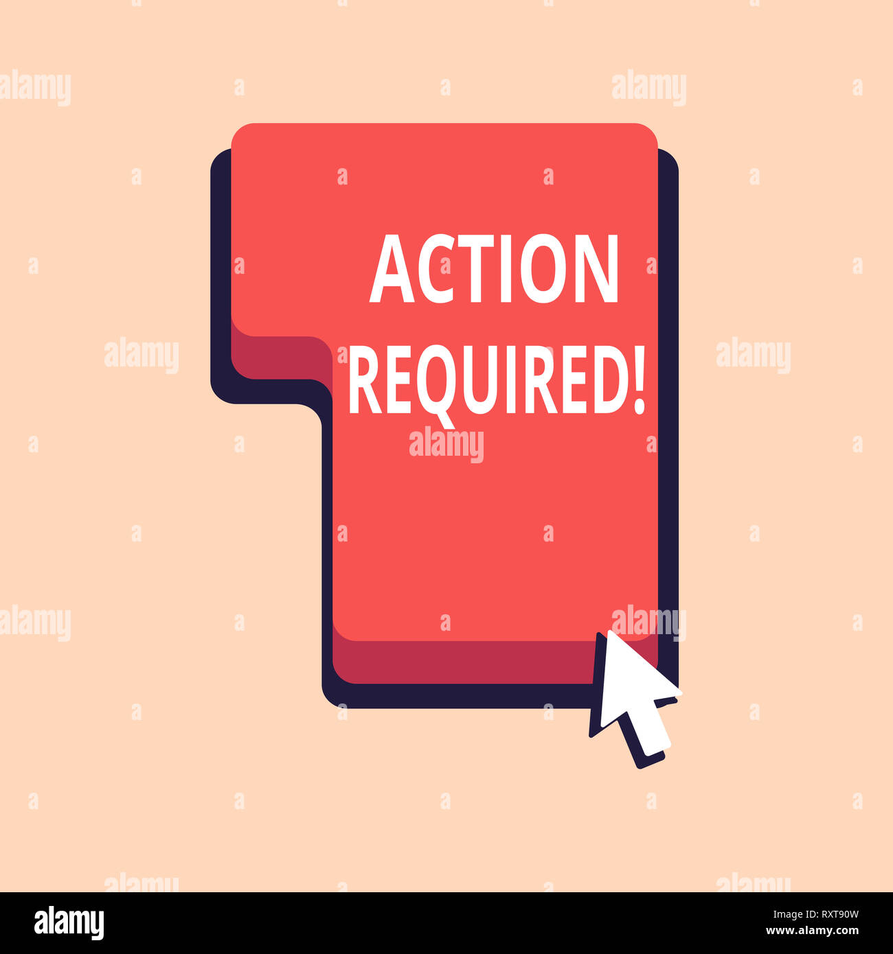 Writing note showing Action Required. Business concept for Important ...