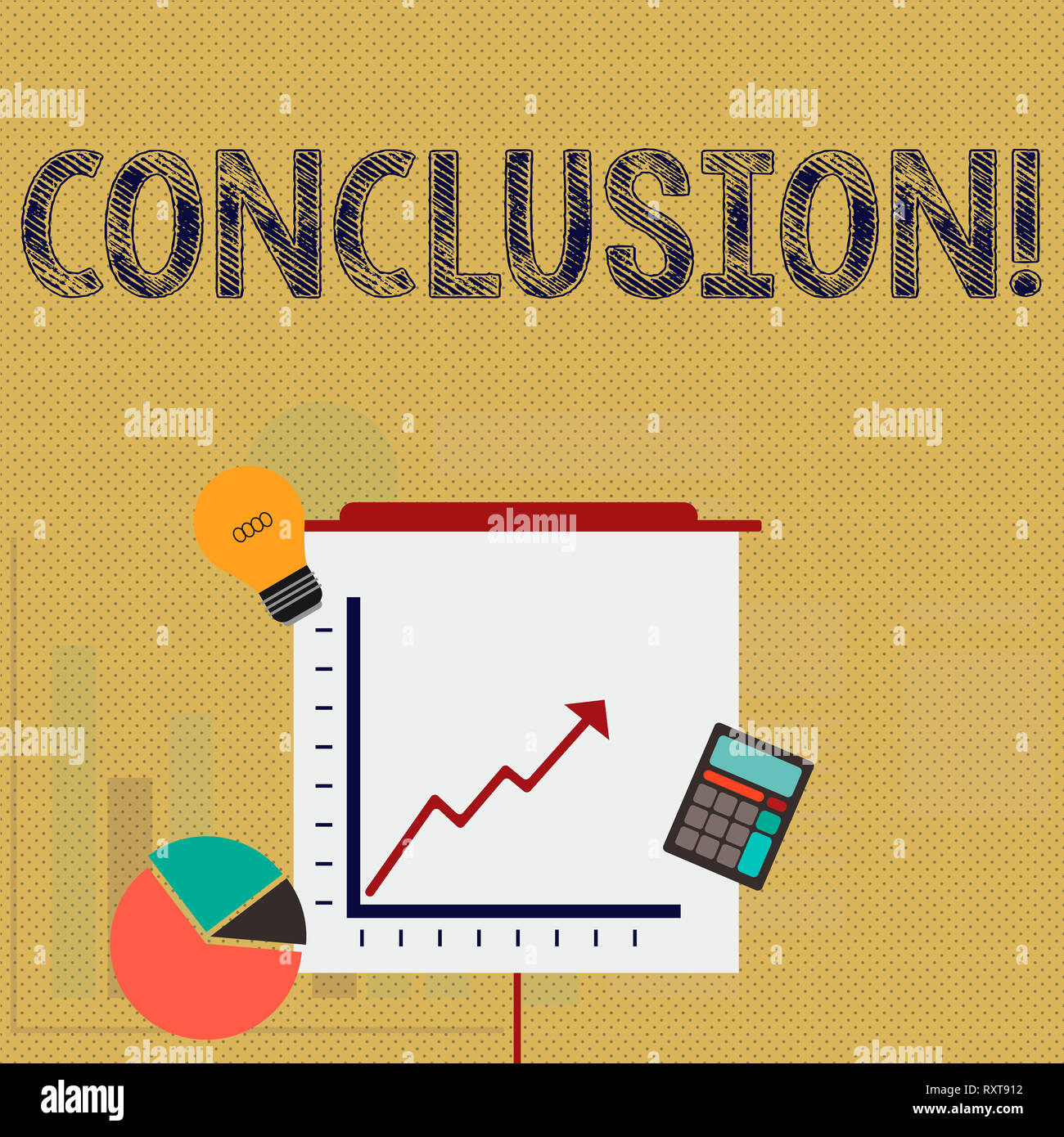Writing note showing Conclusion. Business concept for Results analysis ...