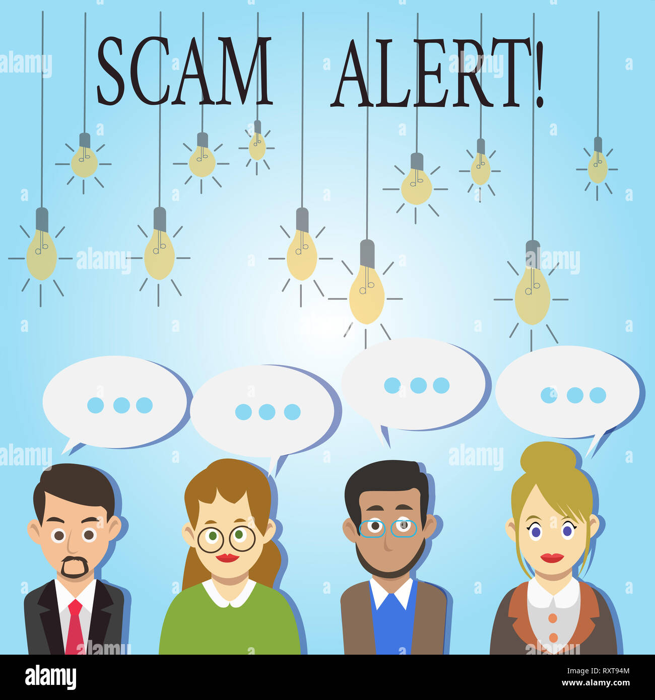 Word writing text Scam Alert. Business photo showcasing Safety warning ...