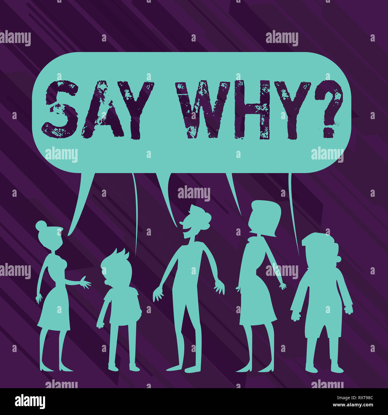 Conceptual hand writing showing Say Whyquestion. Concept meaning Give ...
