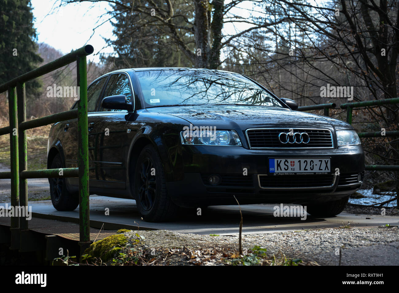 Audi A4 B6 on the bridge Stock Photo - Alamy